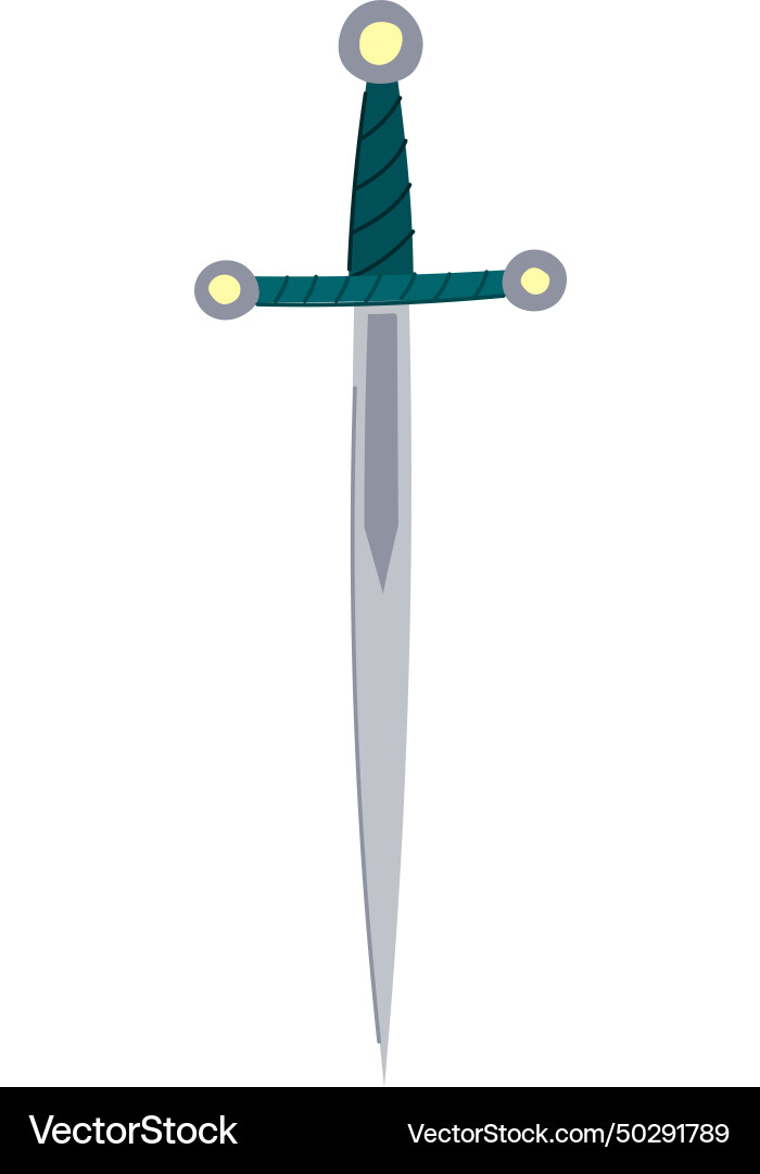 Battle medieval sword cartoon Royalty Free Vector Image