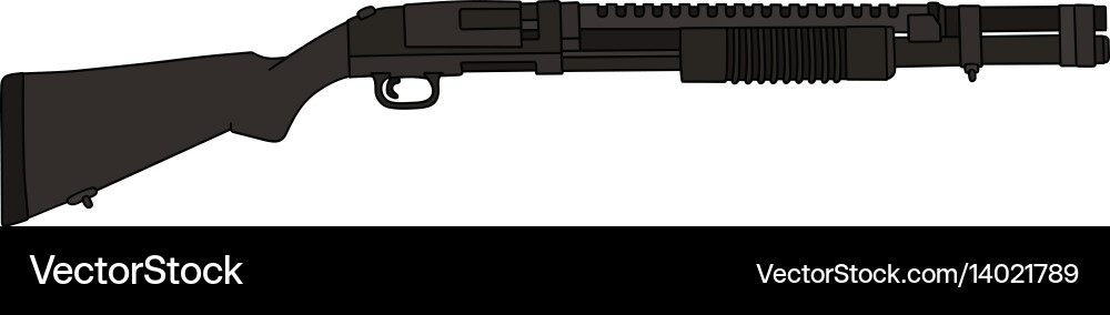 Black pump shotgun Royalty Free Vector Image - VectorStock