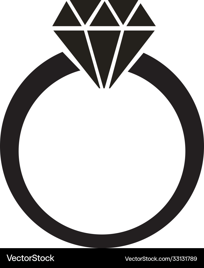 Diamond ring icon Royalty Free Vector Image - VectorStock