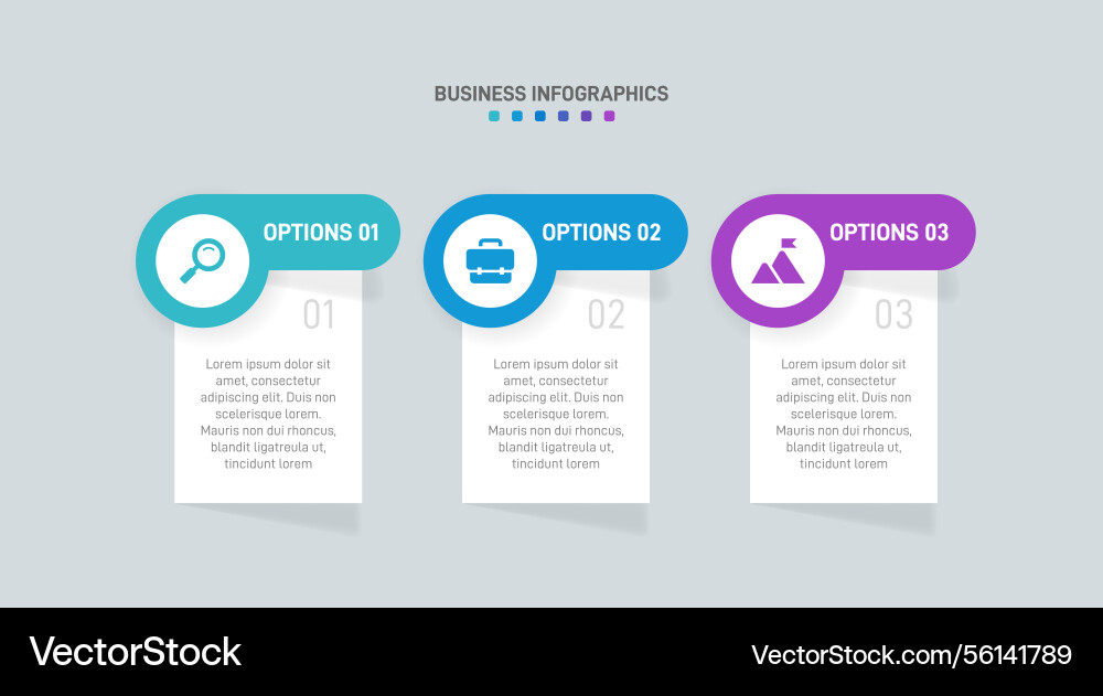 Horizontal progress bar featuring 3 arrow-shaped Vector Image