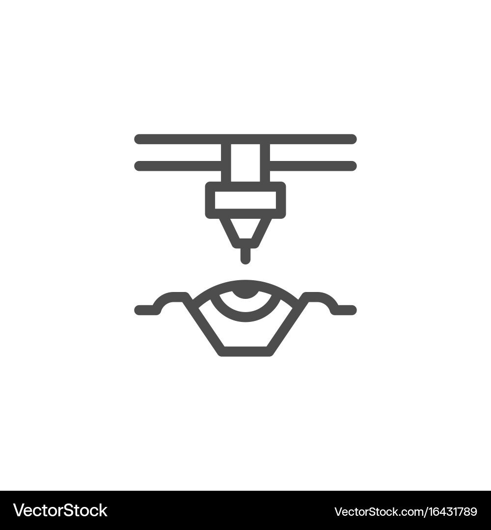 Laser vision correction line icon Royalty Free Vector Image