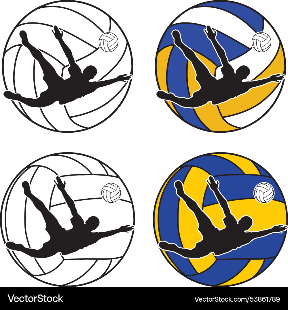 Men volleyball player male Royalty Free Vector Image
