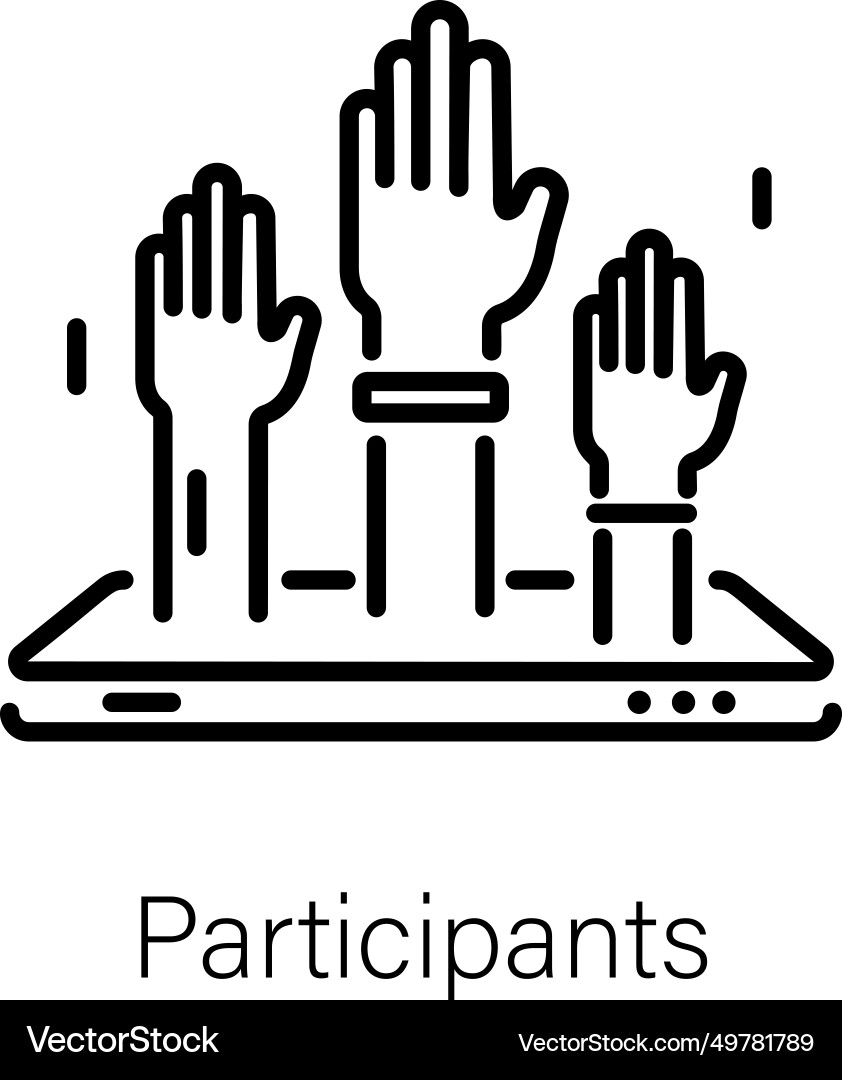 Participants Royalty Free Vector Image - VectorStock