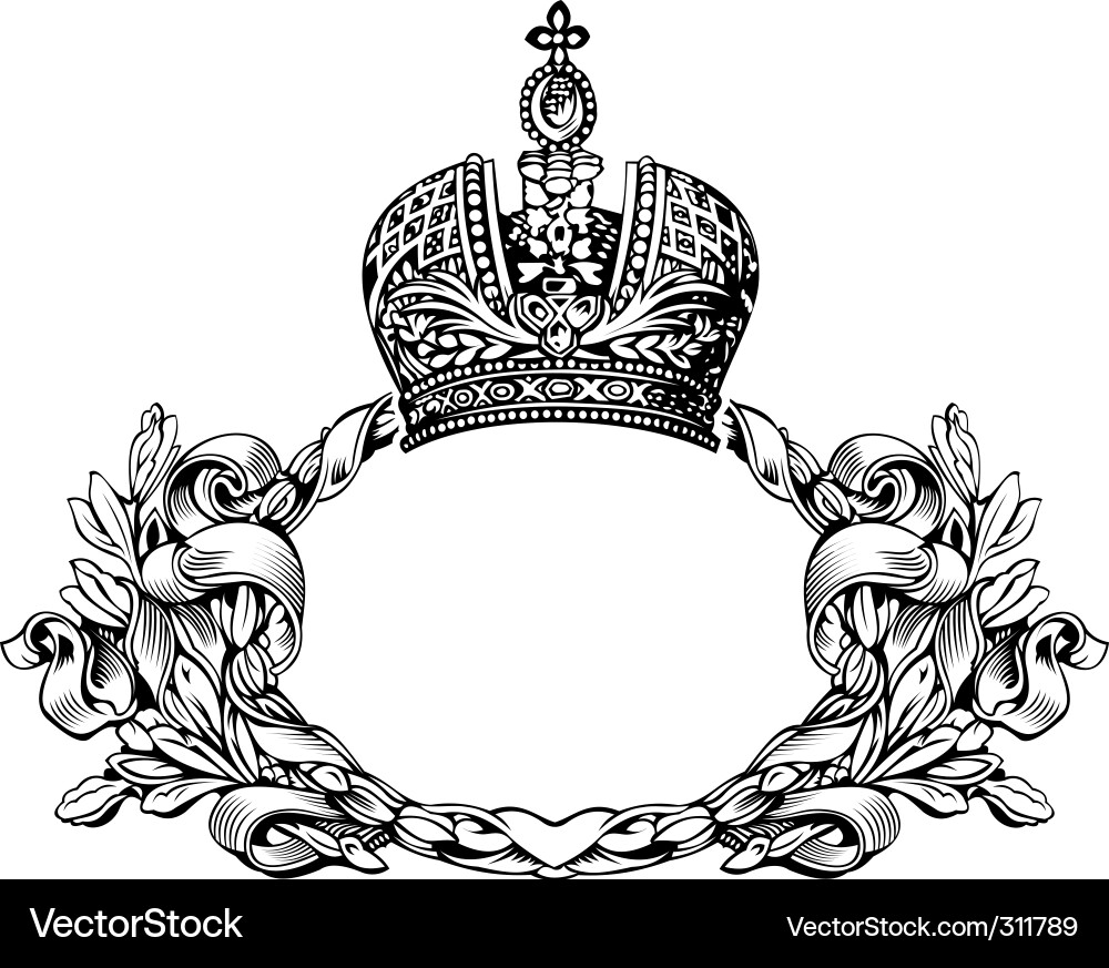 Retro crown Royalty Free Vector Image - VectorStock