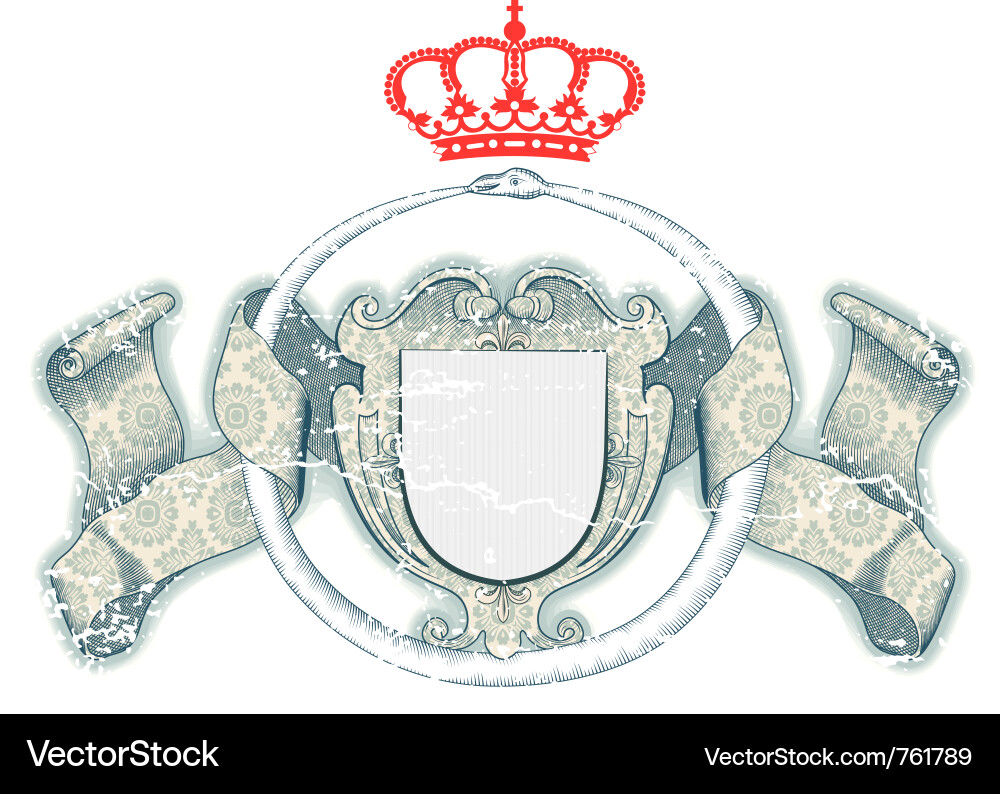Royal shield Royalty Free Vector Image - VectorStock