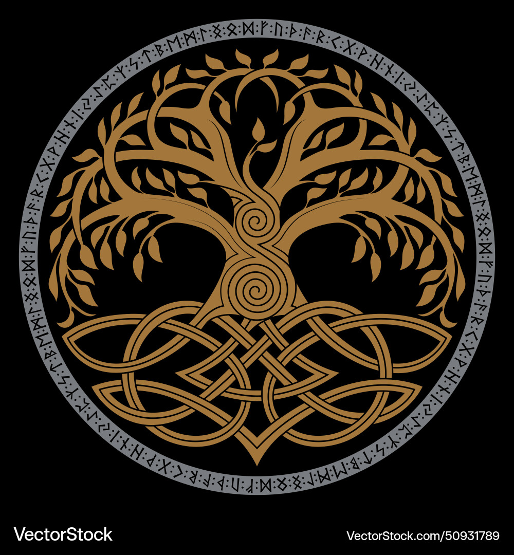 Viking design world tree from scandinavian Vector Image