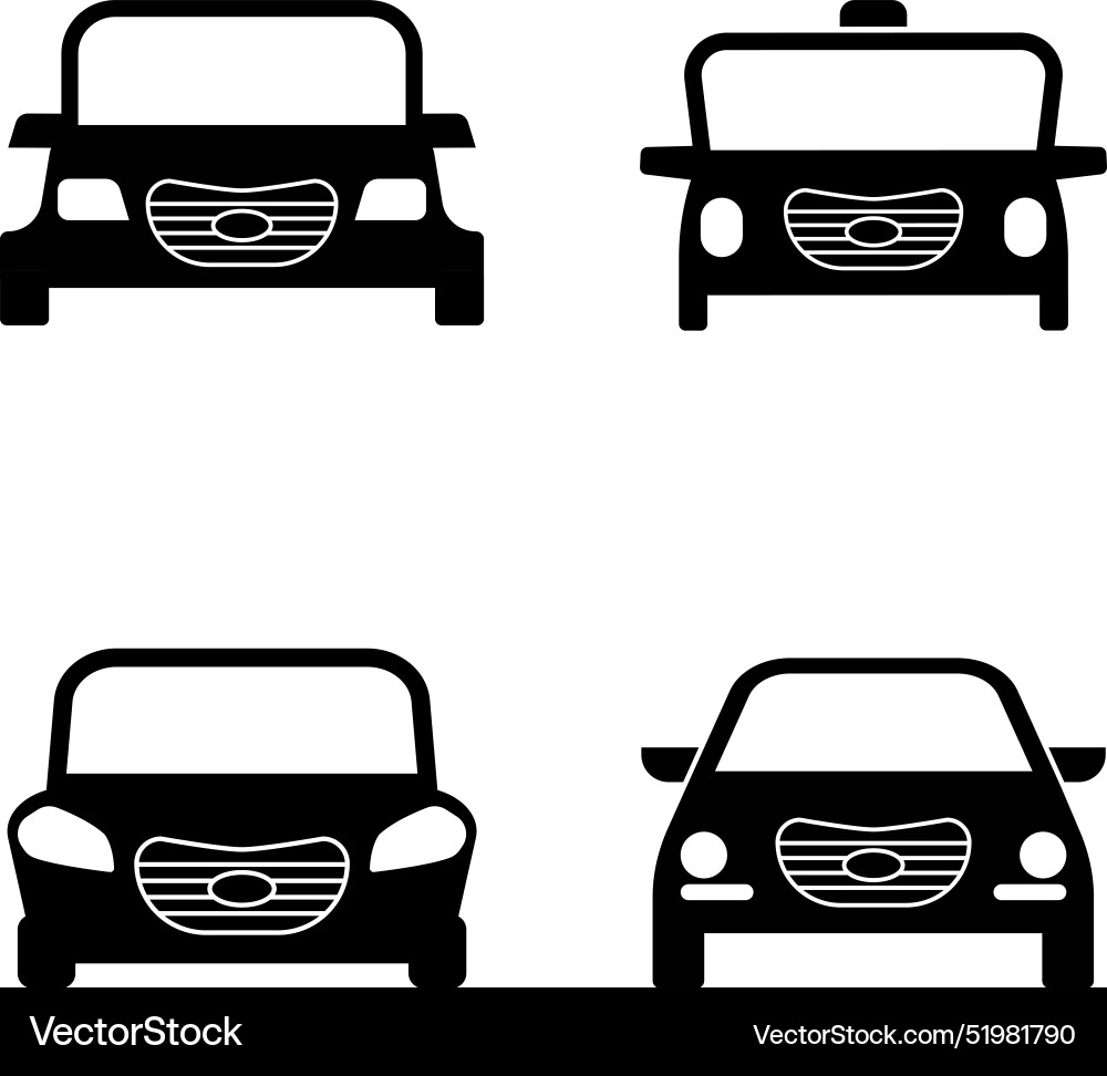 Car icon set Royalty Free Vector Image - VectorStock