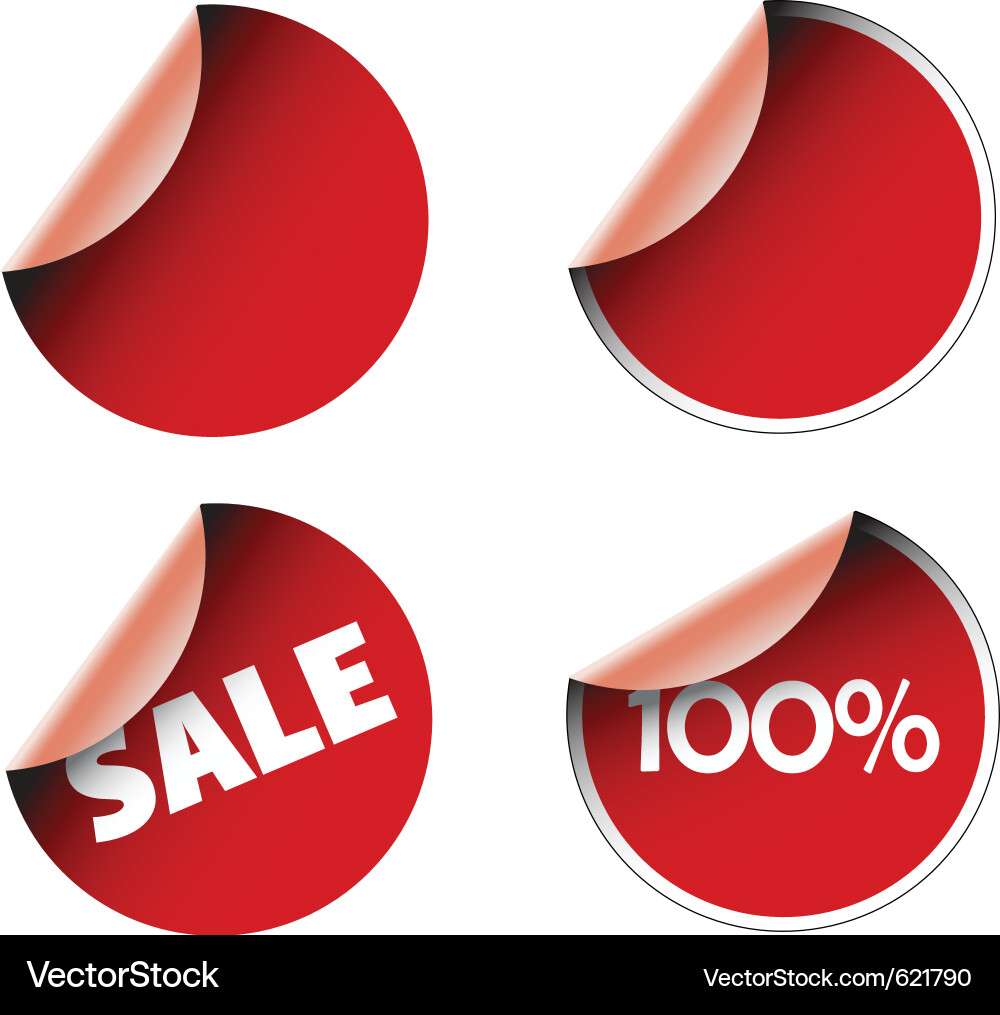 Circular labels Royalty Free Vector Image - VectorStock
