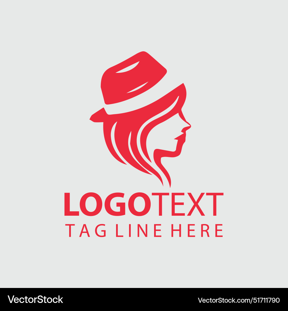 Lady saloon logo Royalty Free Vector Image - VectorStock