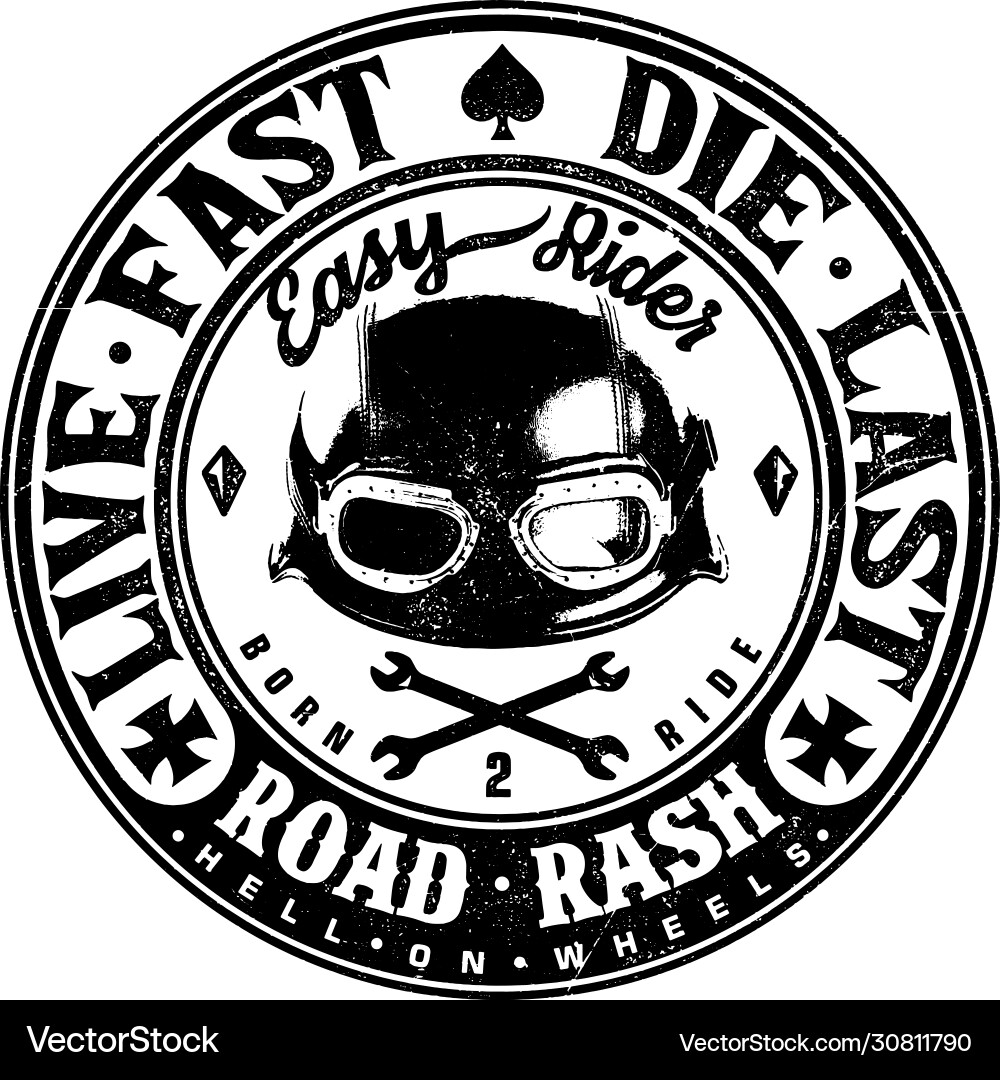 Road rash Royalty Free Vector Image - VectorStock