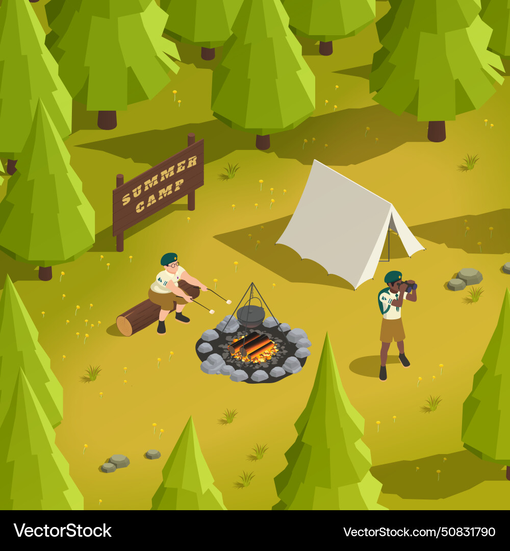 Summer camp Royalty Free Vector Image - VectorStock