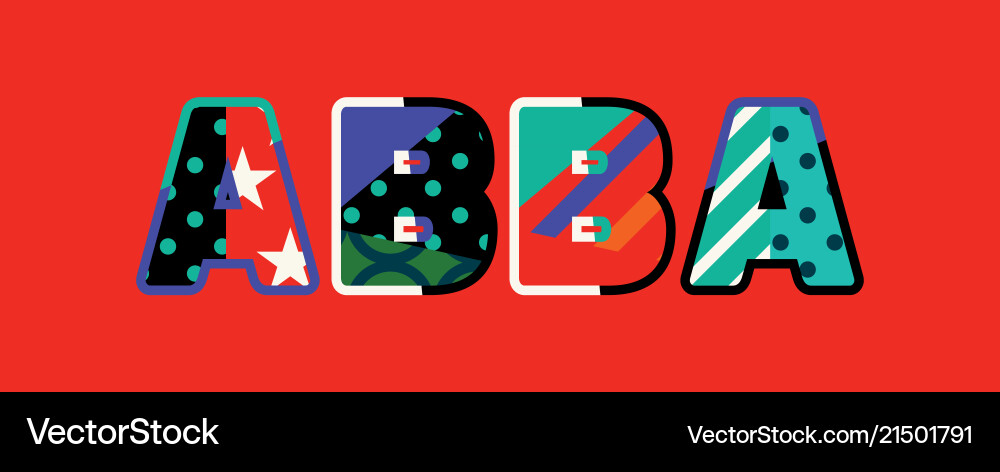 Abba concept word art Royalty Free Vector Image