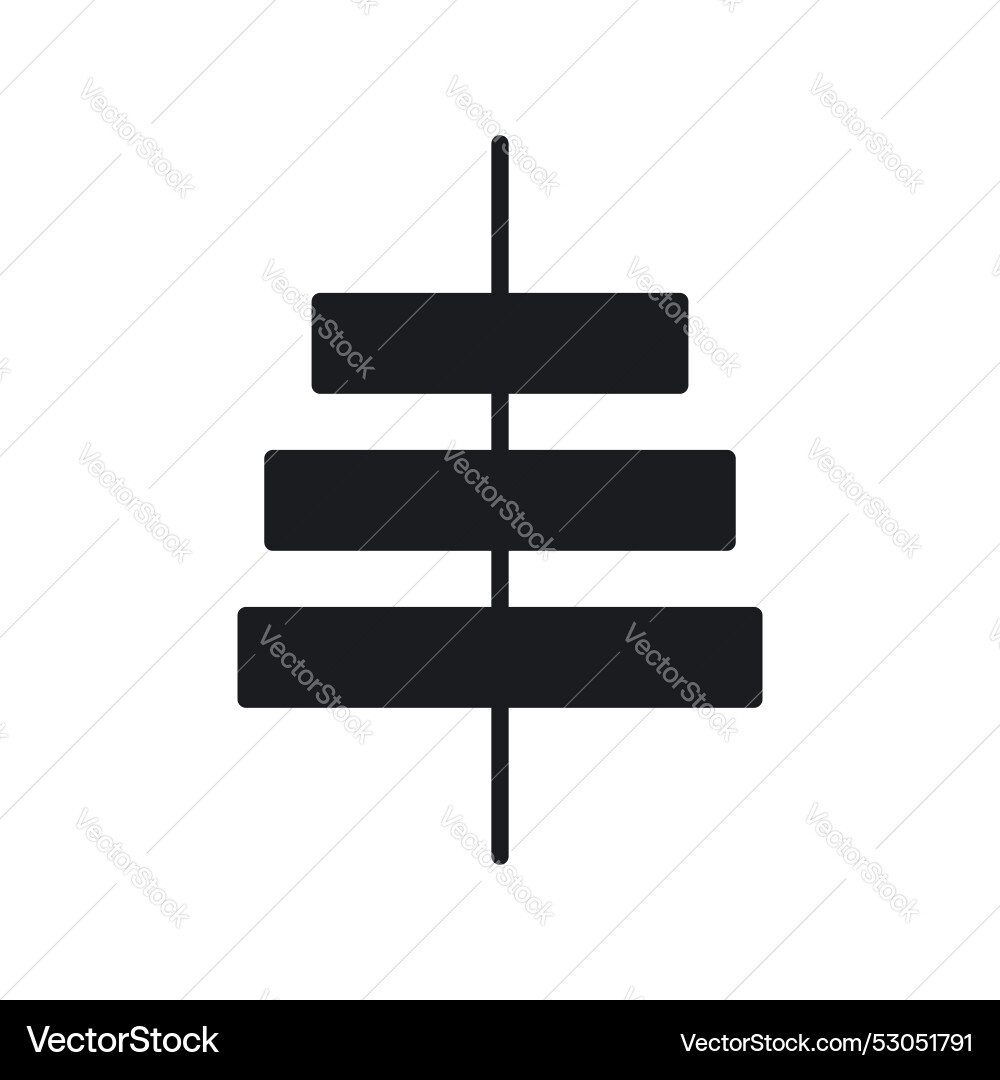 Align center icon set text font typography Vector Image