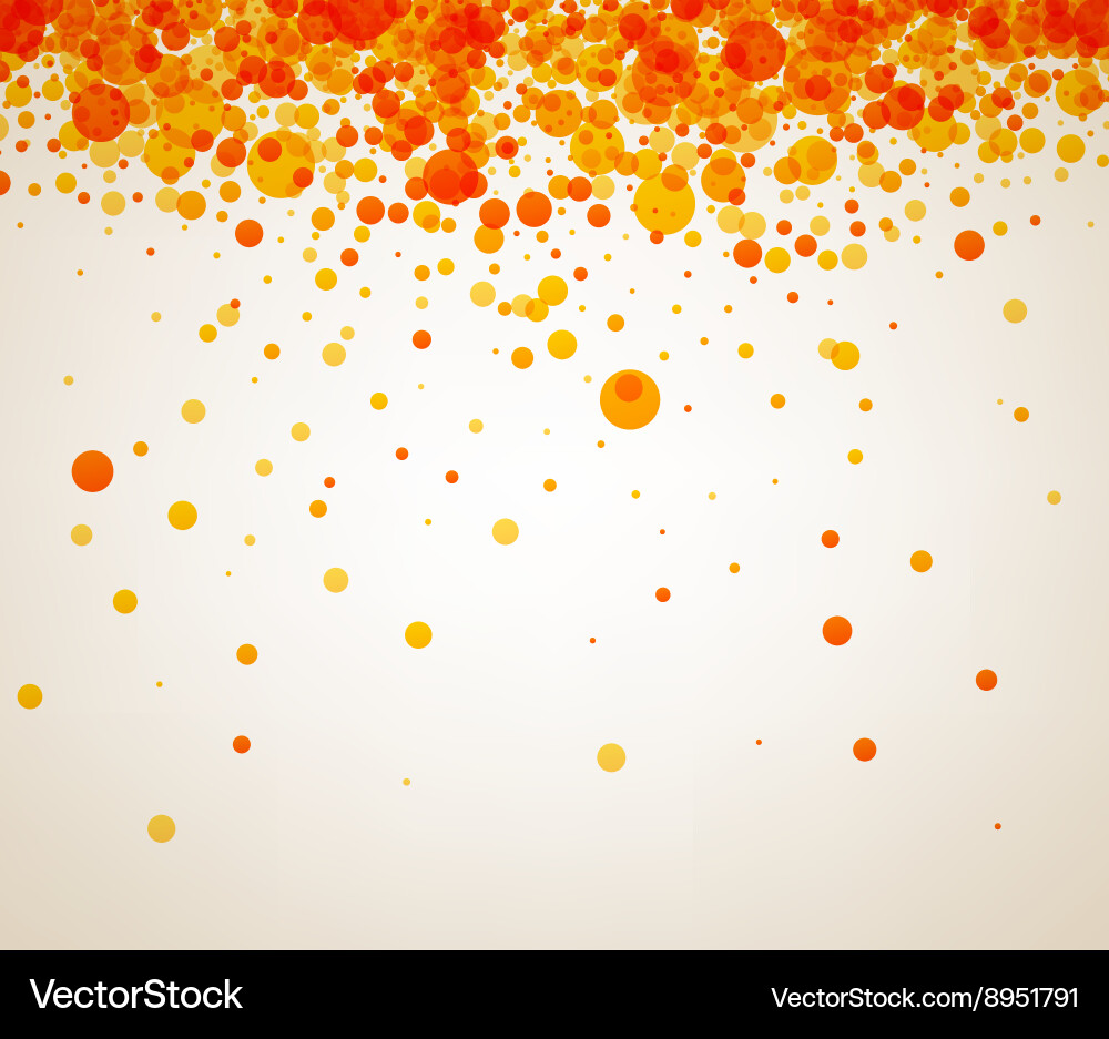 Background with orange drops Royalty Free Vector Image