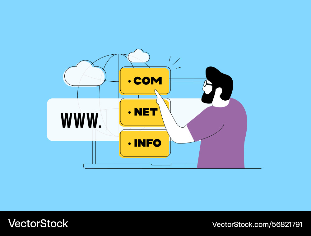 Domain registration process with top-level domains