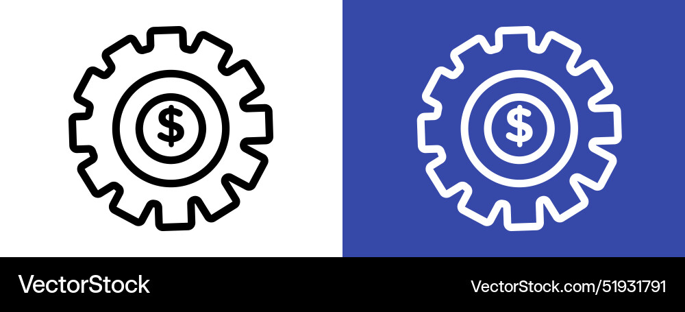 Economic process icon for financial management Vector Image