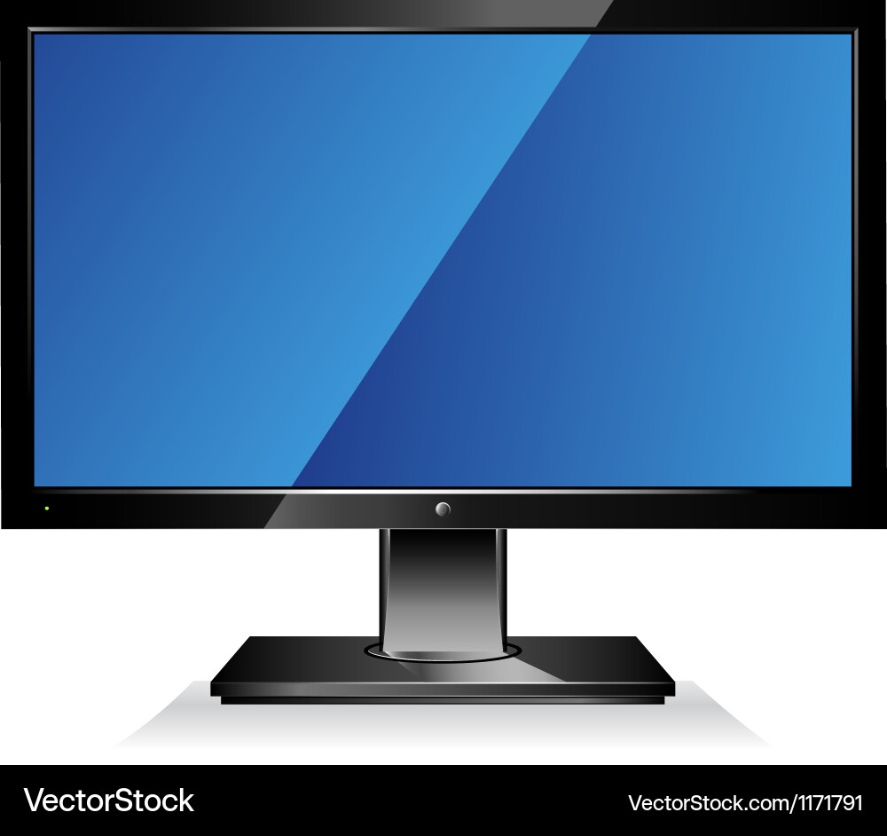 Flat Screen Monitor (1171791) – Royalty-Free Vector | VectorStock