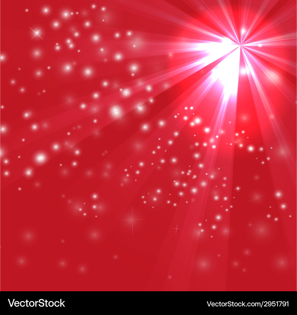 Red color design with a burst and rays Royalty Free Vector
