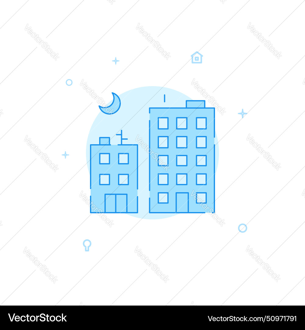 Residential areas panel houses flat icon filled Vector Image