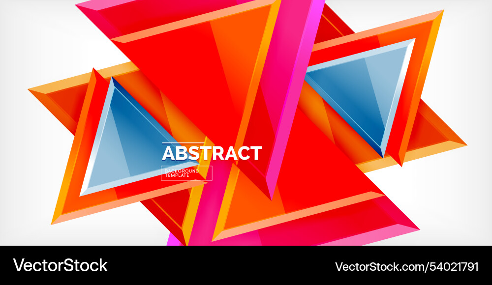 Triangle glass shapes geometric abstract Vector Image