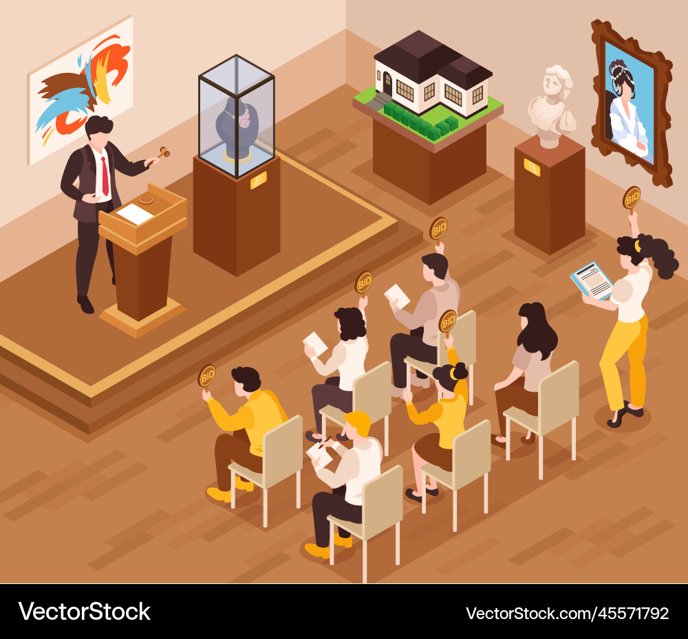 Auction background Royalty Free Vector Image - VectorStock