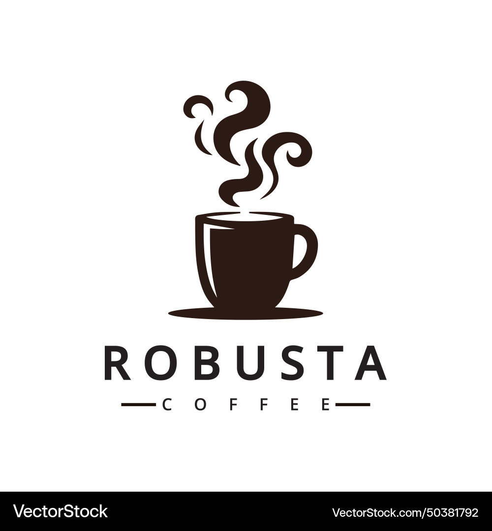 Coffee logo robusta shop Royalty Free Vector Image