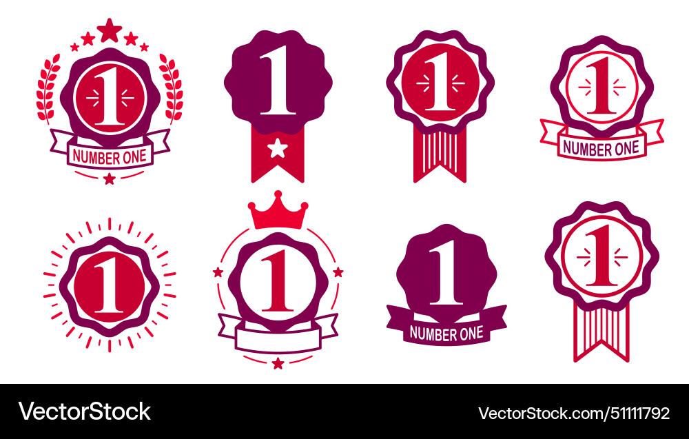 First place number one business success Royalty Free Vector