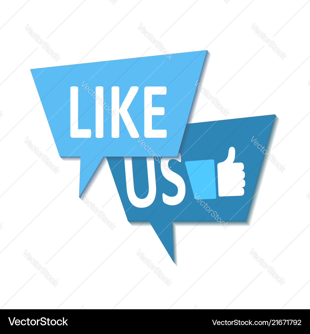Like us icon on white stock Royalty Free Vector Image