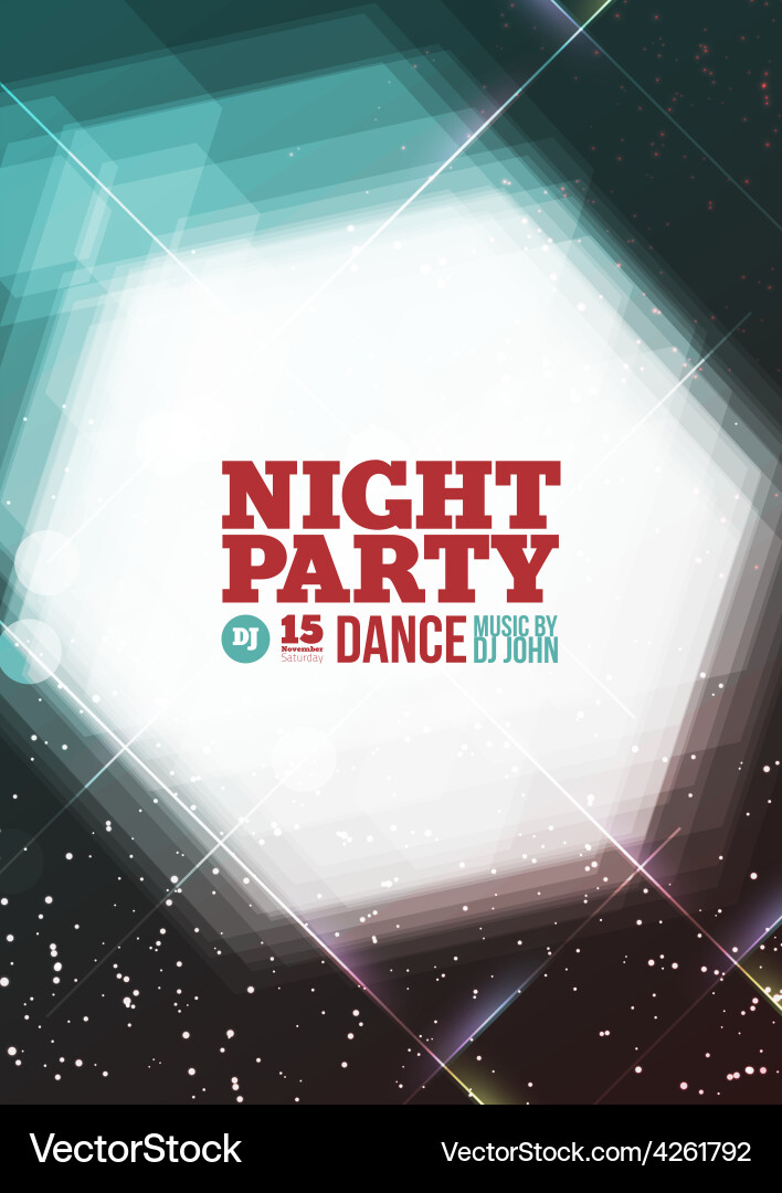 Night party Royalty Free Vector Image - VectorStock