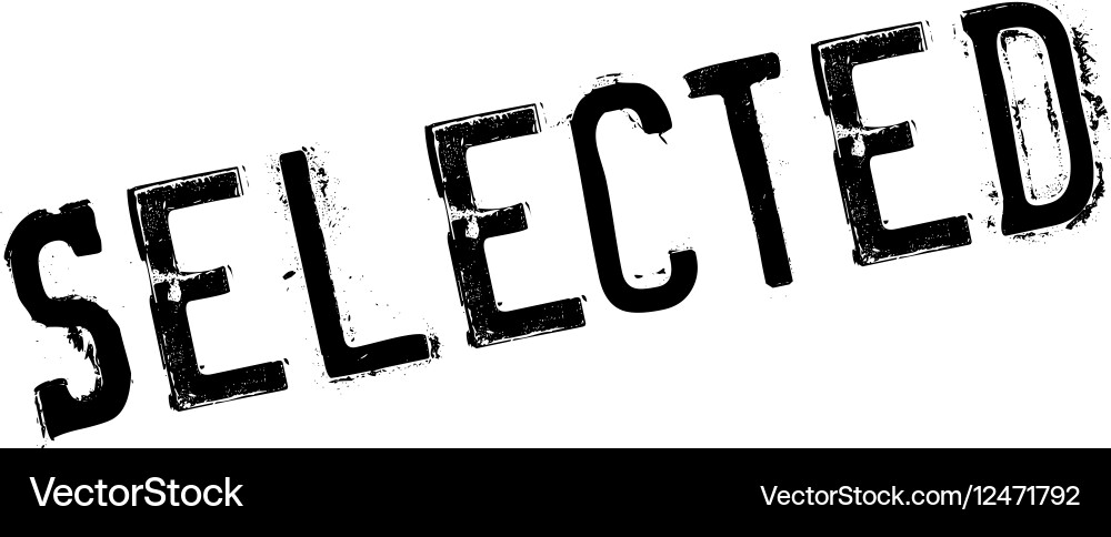 Selected rubber stamp Royalty Free Vector Image