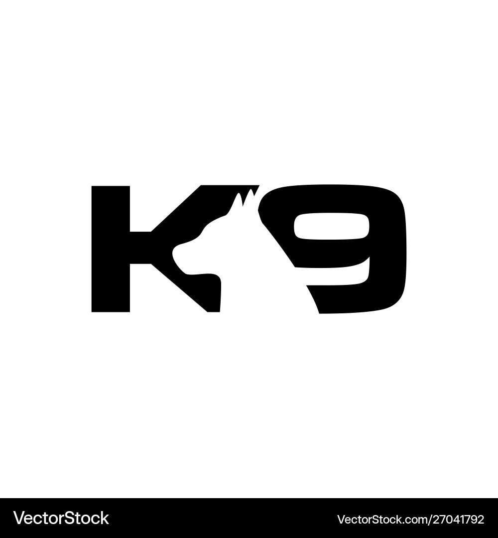Training k9 dog logo design ideas on a white Vector Image