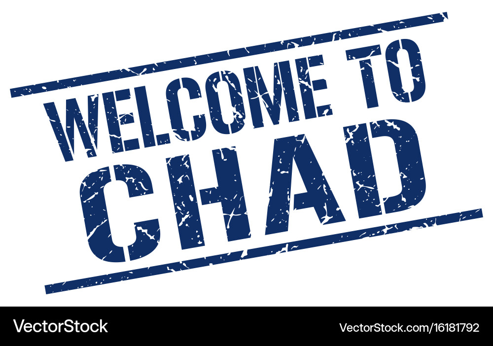 Welcome to chad stamp Royalty Free Vector Image