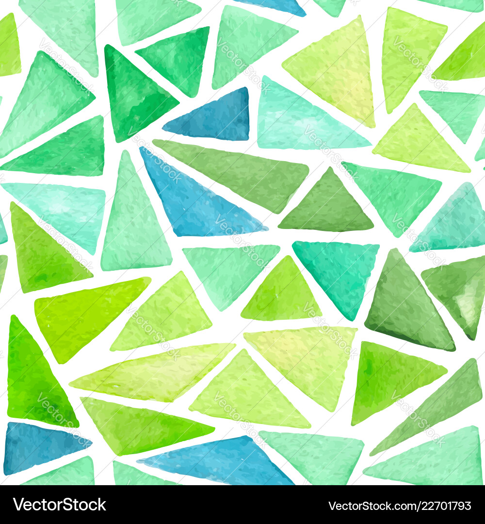 Abstract pattern with green triangles Royalty Free Vector