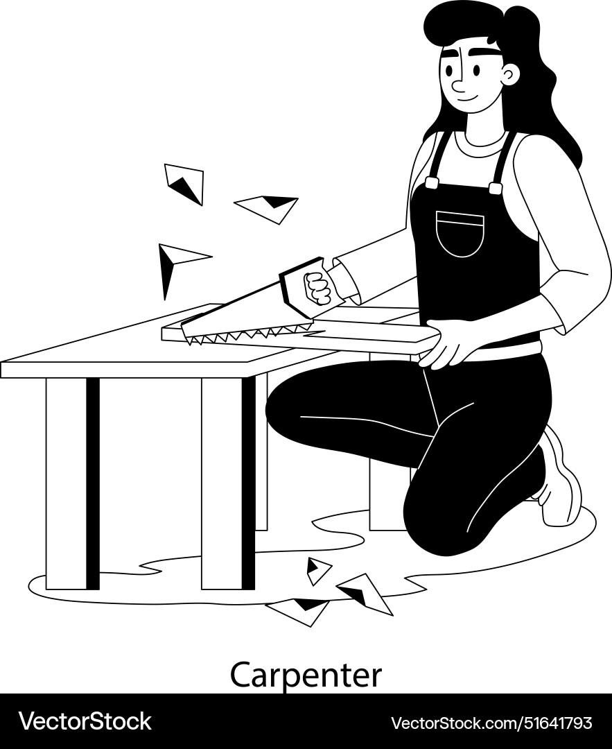 Carpenter Royalty Free Vector Image - VectorStock