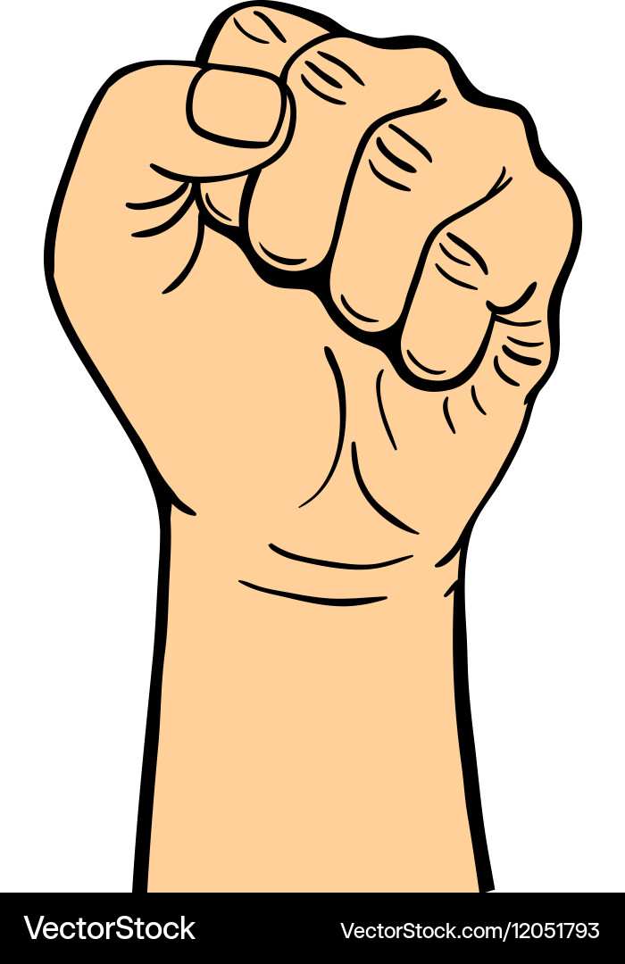 Human hand fist Royalty Free Vector Image - VectorStock