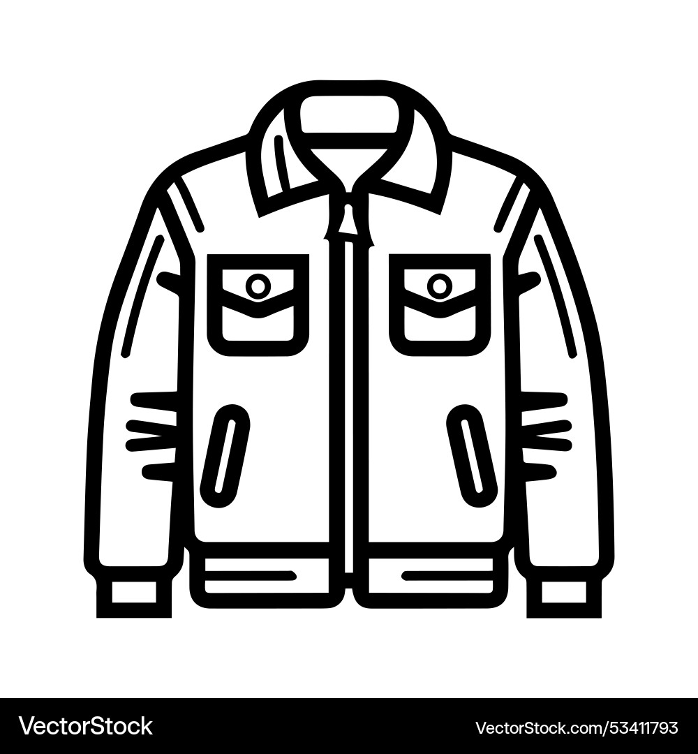 Jacket icon or modern line symbol art Royalty Free Vector