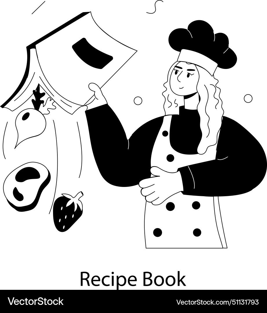 Recipe book Royalty Free Vector Image - VectorStock