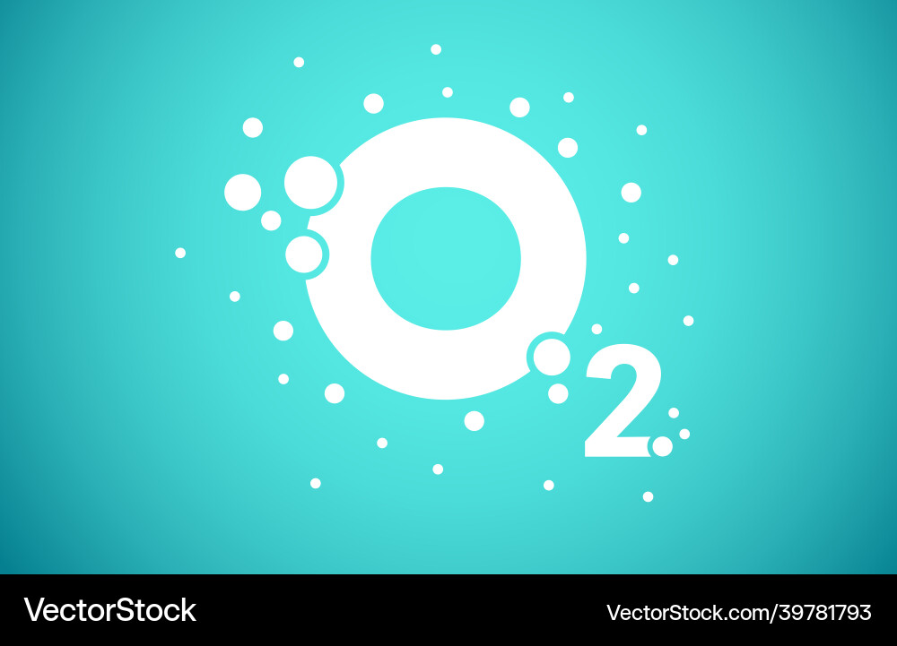 Sauerstoff o2 Molekül Ikone 02 Logo Konzept Vektorbild