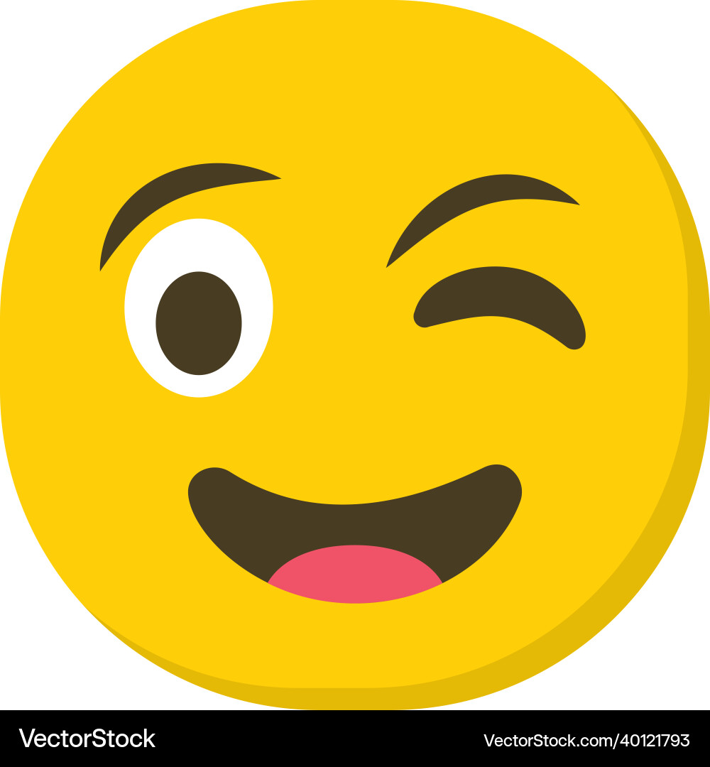 Winking emoji Royalty Free Vector Image - VectorStock