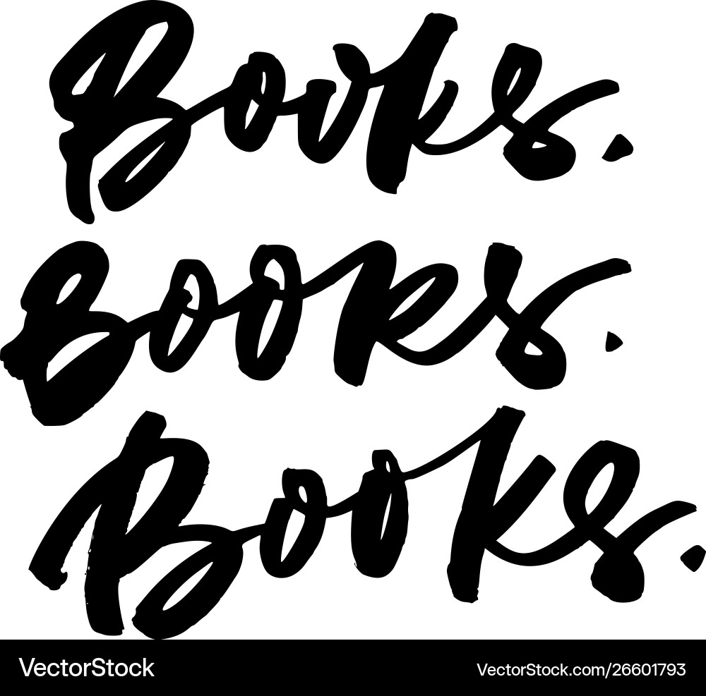 Word books in three variations Royalty Free Vector Image