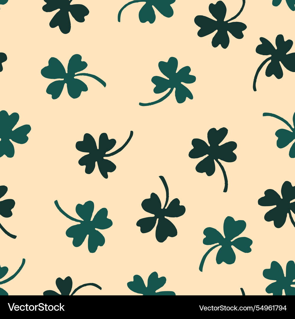 Clover seamless pattern for print wallpaper Vector Image