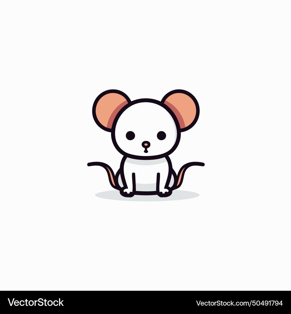 Cute mouse icon in cartoon style isolated Vector Image