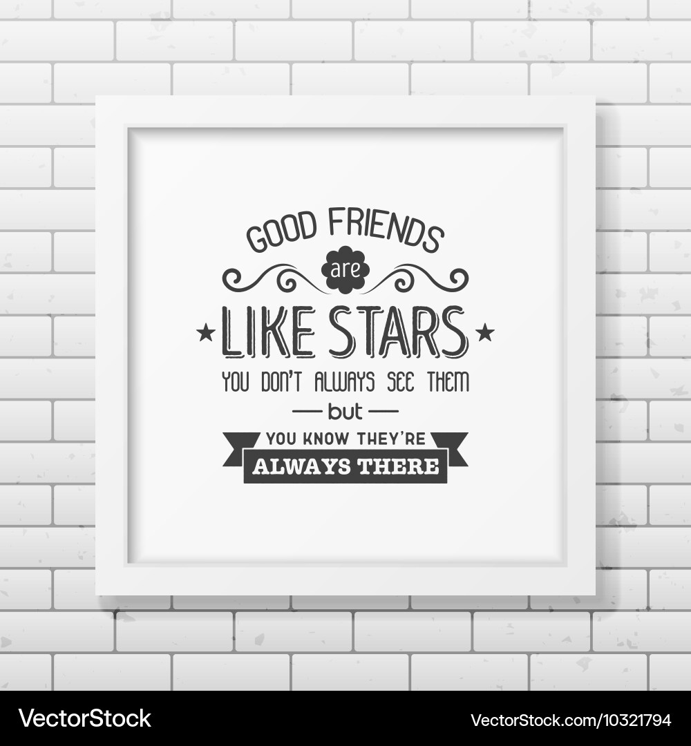 Friendship quote typographical poster Royalty Free Vector