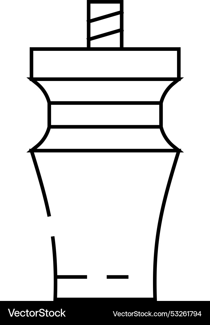 Furniture leg hardware fitting line icon Vector Image