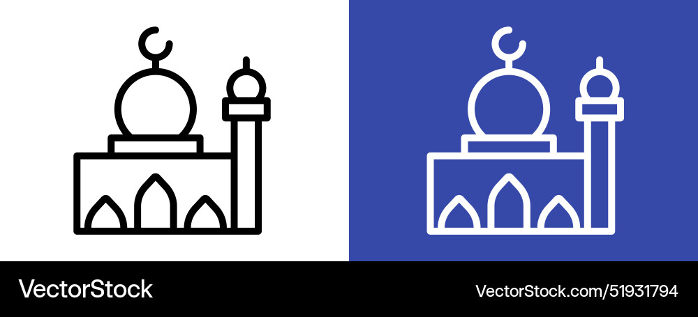 Grand mosque icon ideal for religious Royalty Free Vector