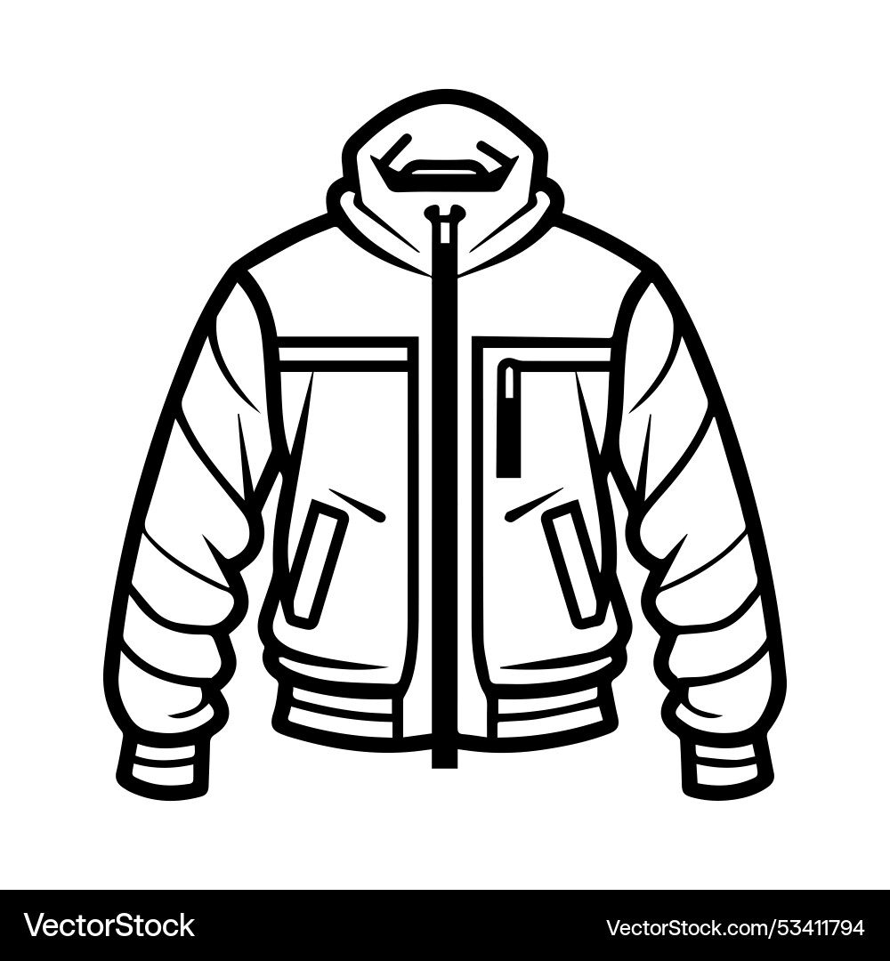 Jacket icon or modern line symbol art Royalty Free Vector