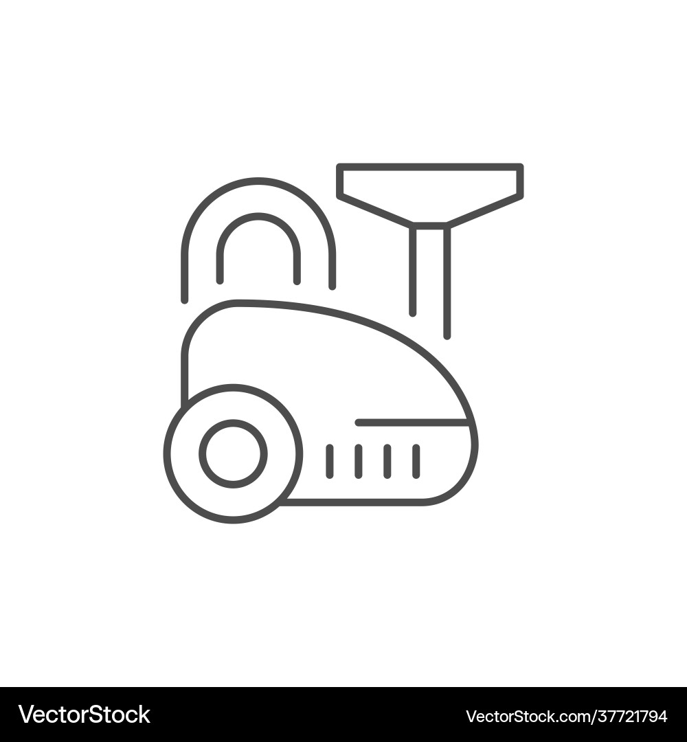 Vacuum cleaner line outline icon Royalty Free Vector Image