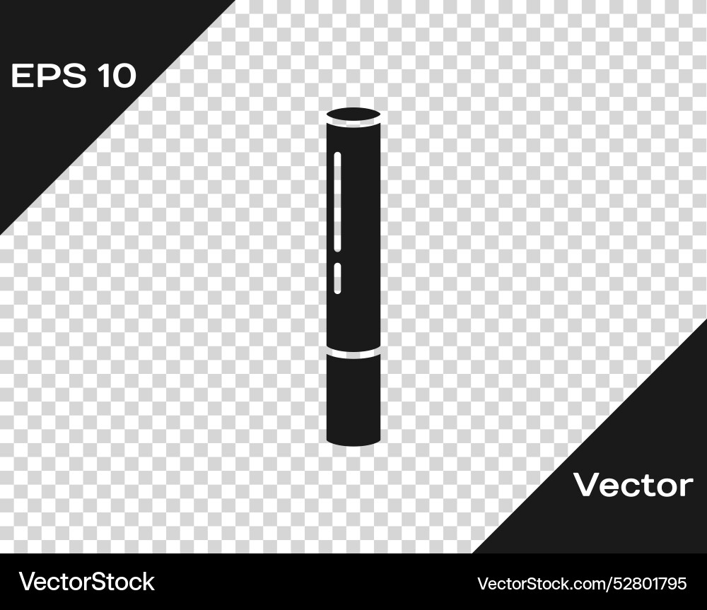 Black marijuana joint spliff icon isolated Vector Image