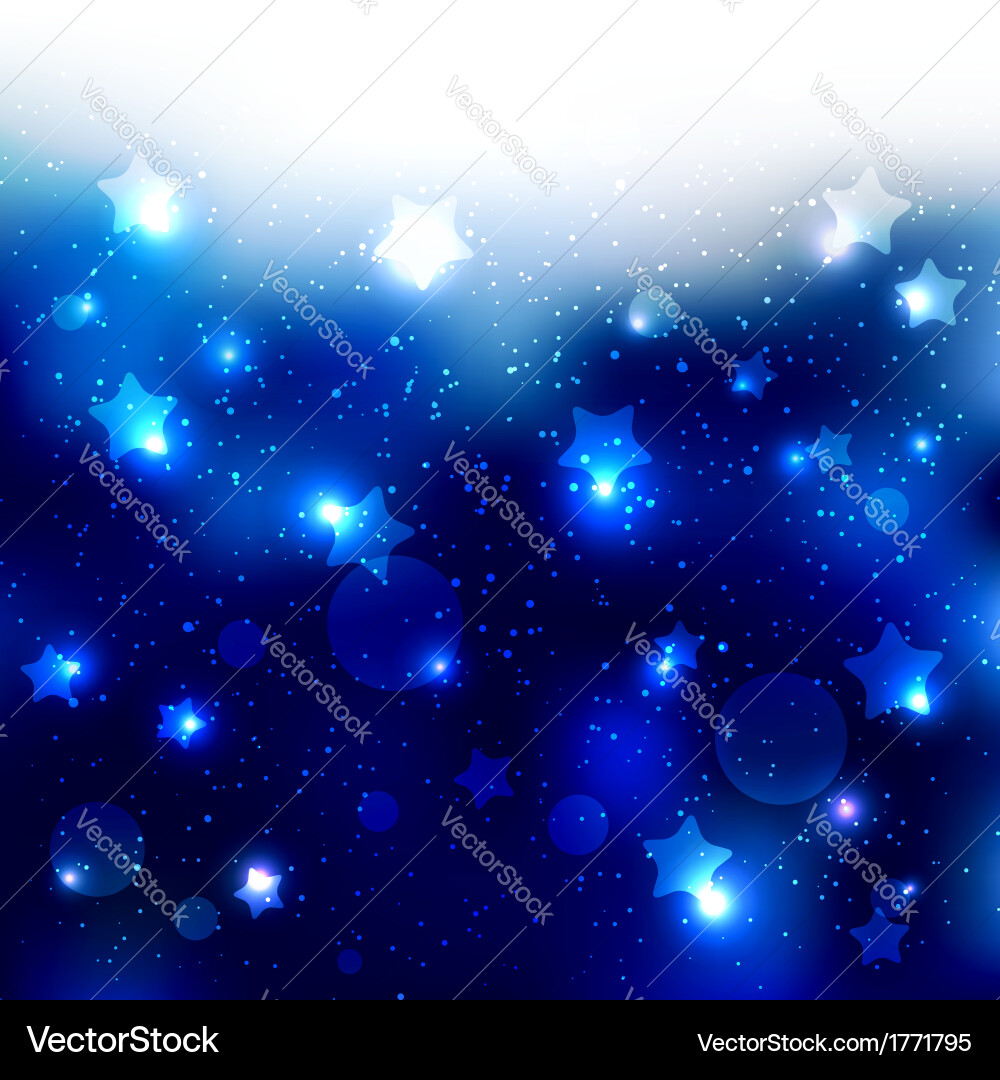 Celestial Blue Star Backdrop Royalty Free Vector Image