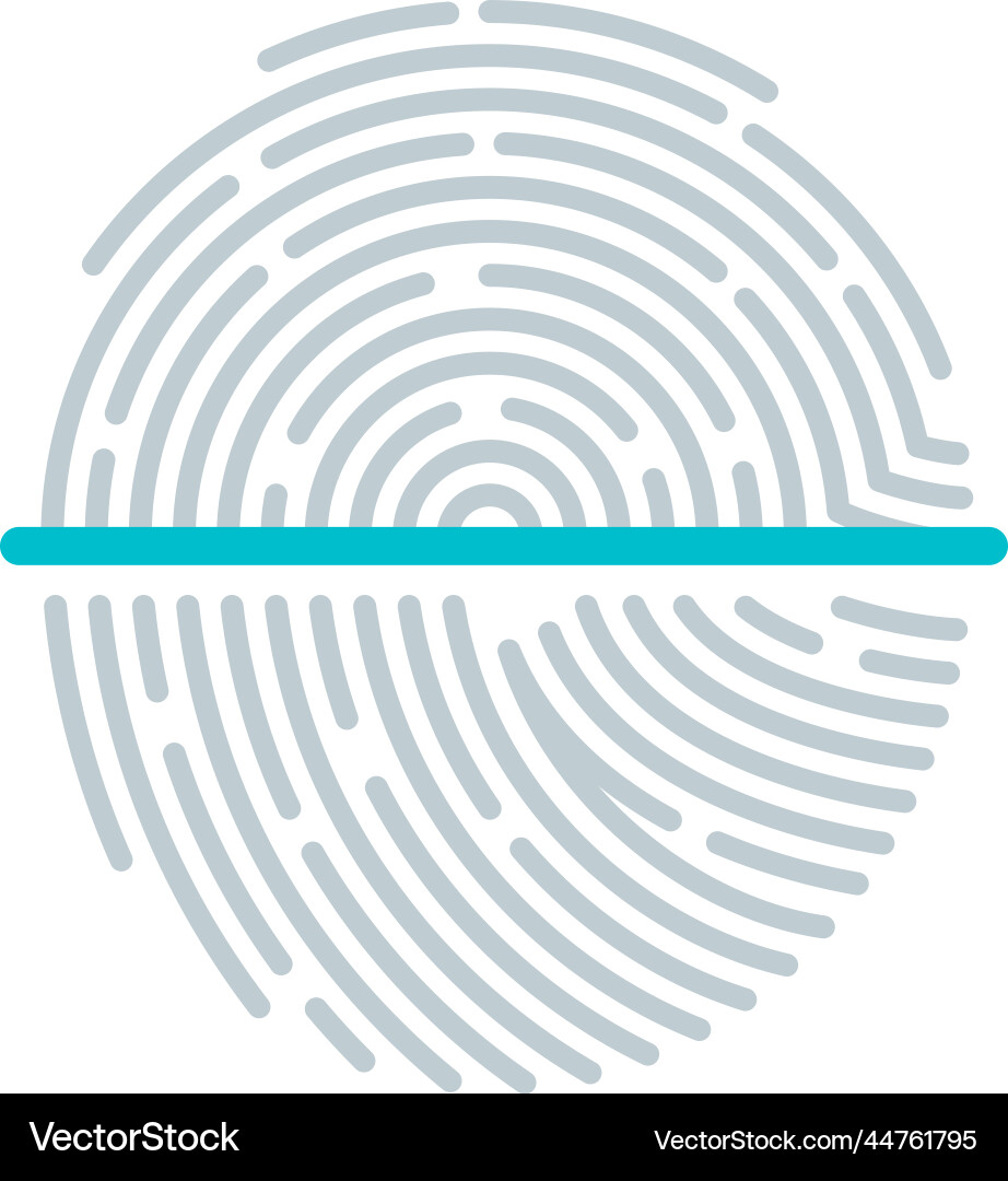 Finger scanning process icon authorization app Vector Image